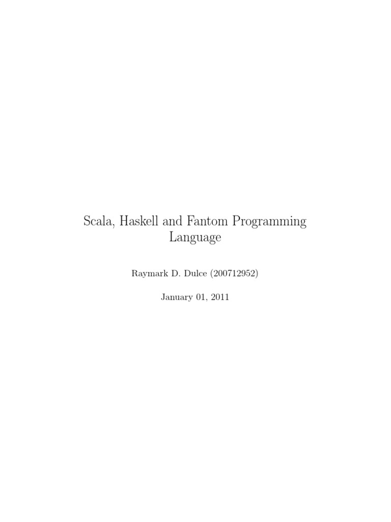 Scala, Haskell and Fantom Programming Language | PDF | Scala ...