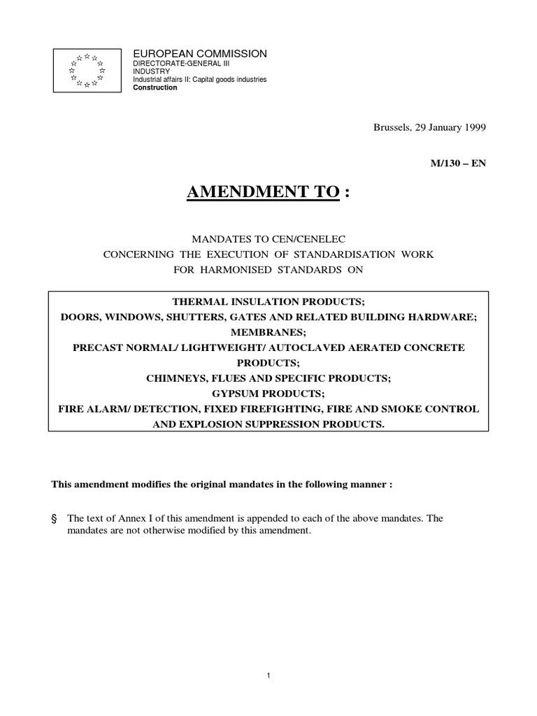 Amendment To:: Construction | PDF | Specification (Technical Standard ...