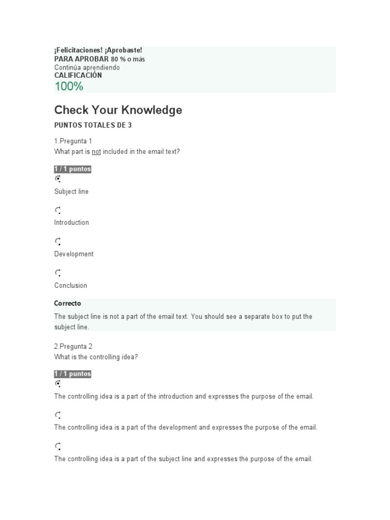 Check Your Knowledge 2 | PDF
