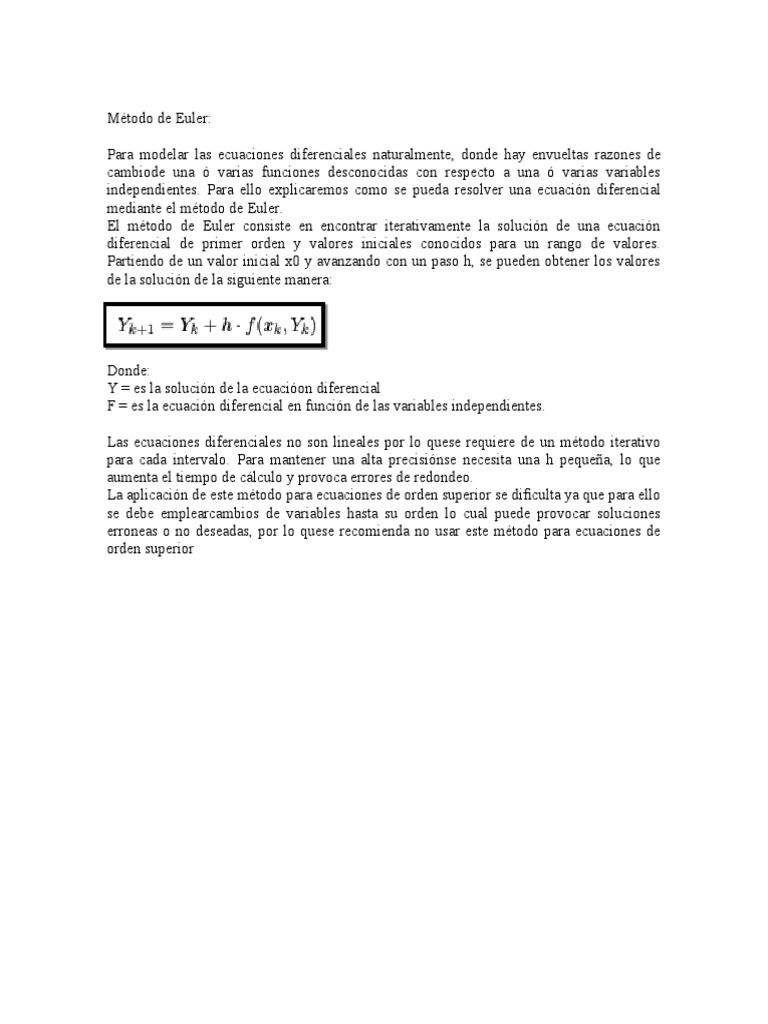 Metodo de Euler | PDF