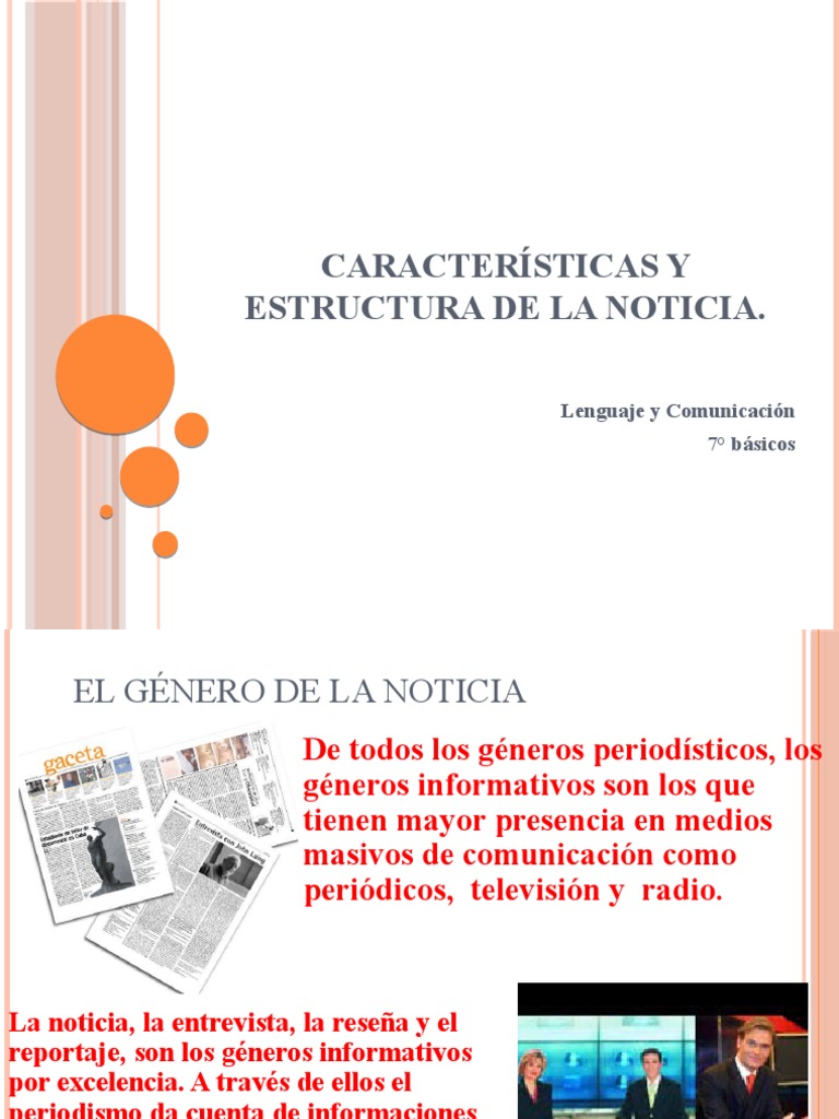 Estructura y características de la noticia | PDF | Historia