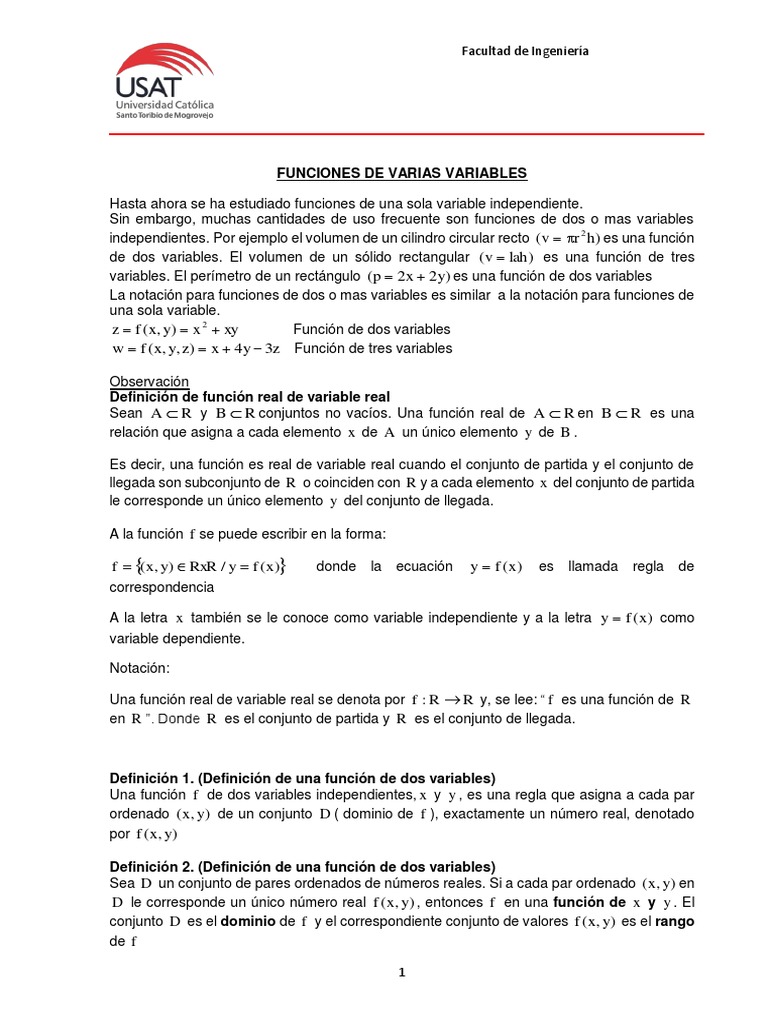 S5 Funciones de Varias Variables - Curvas de Nivel 2020 - Ii PDF | PDF ...