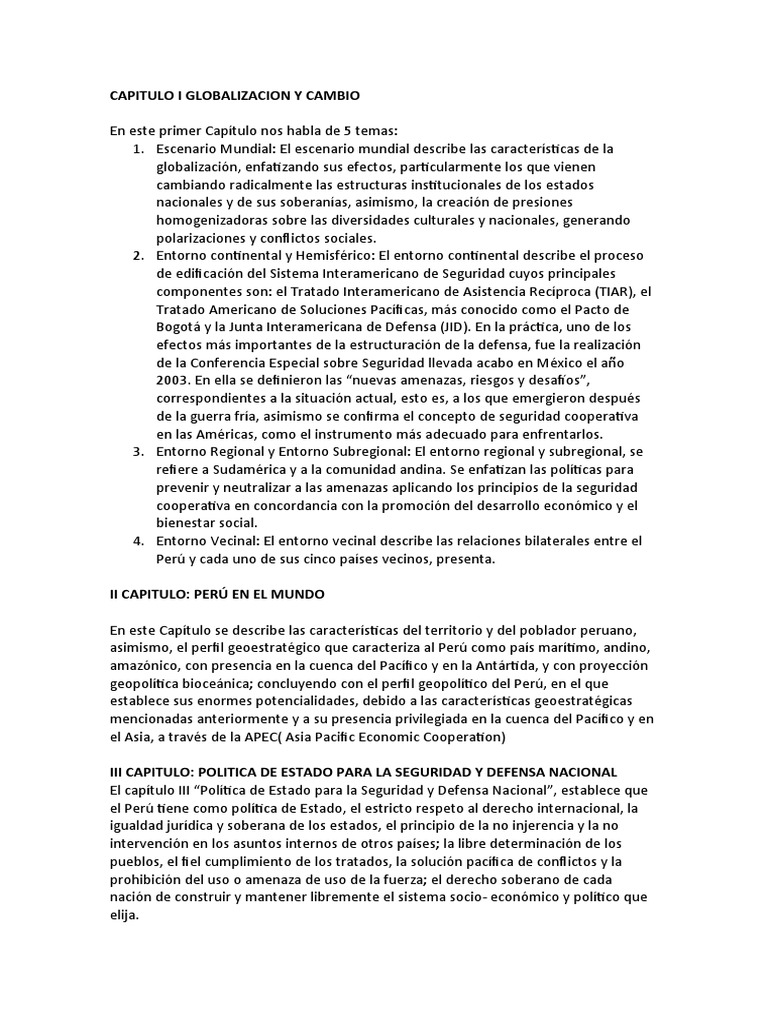 El Libro Blanco de La Defensa Nacional | PDF | Perú | Estado (política)