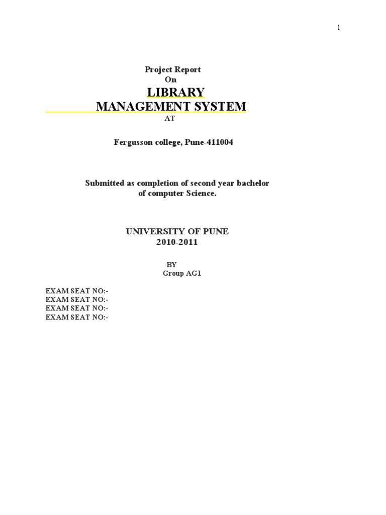 Library Management System | PDF | Books | Feasibility Study