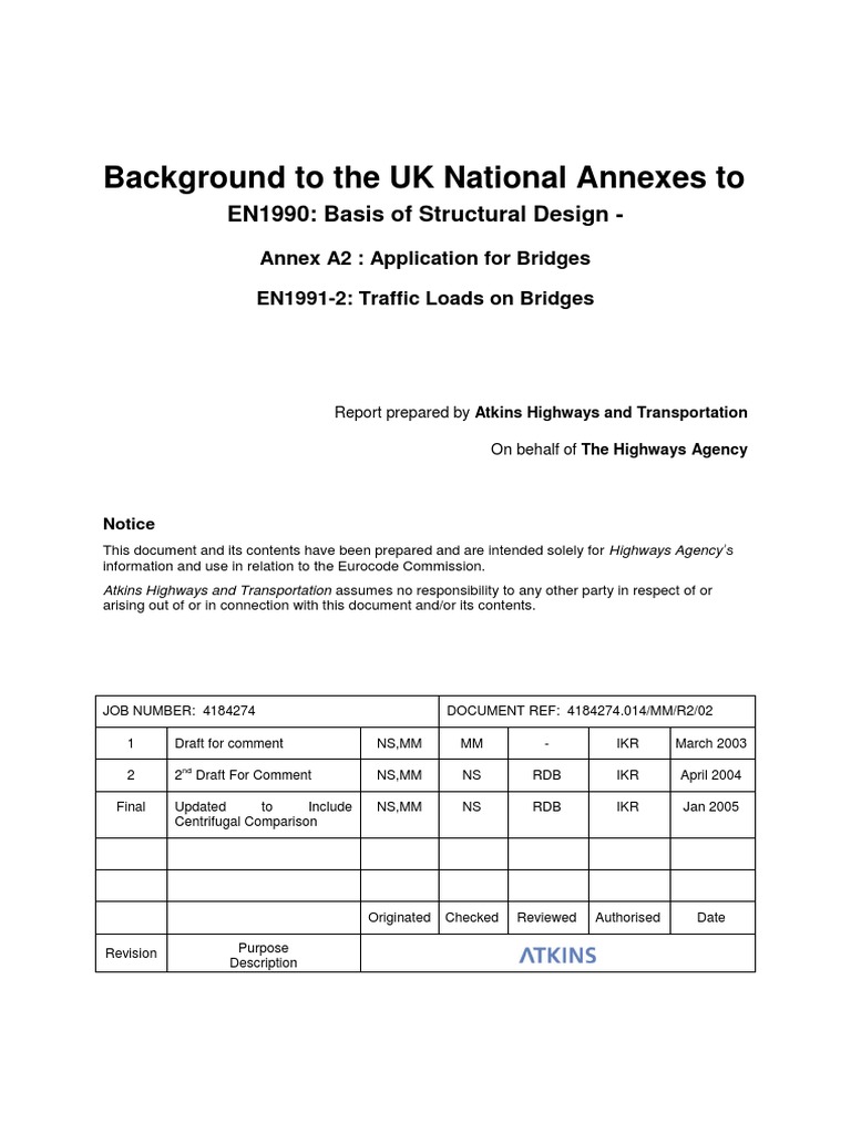 UK Bridge Design Load Factors | PDF | Lane | Bridge