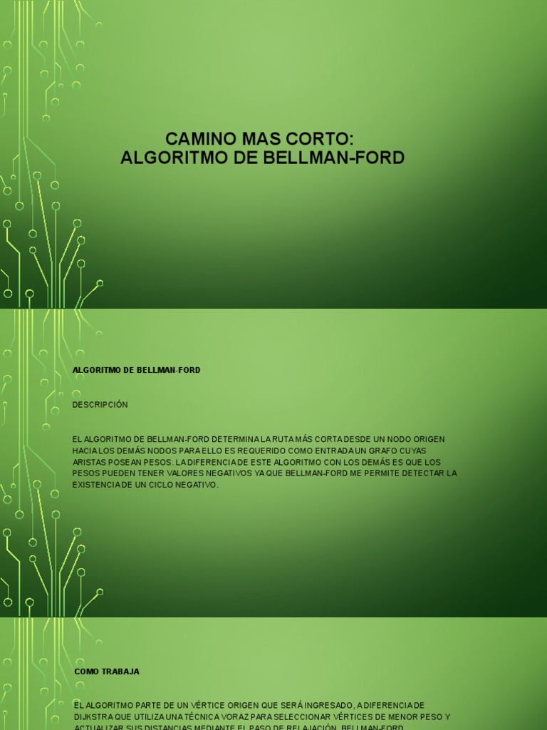 Algoritmo de Bellman-Ford | PDF | Algoritmos y Estructuras de Datos ...