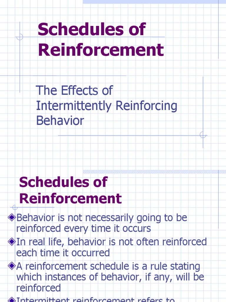 Intermittent Reinforcement Schedules Explained | PDF | Reinforcement ...