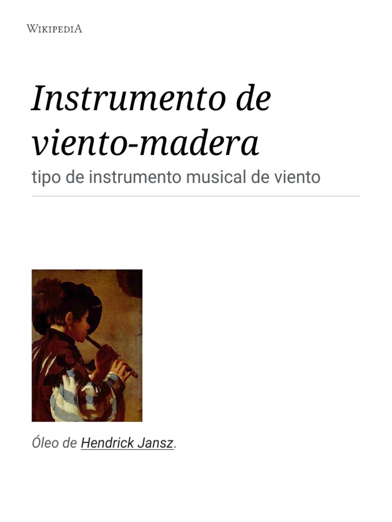 Clasificacion de Instrumentos - 1 PDF | PDF | Instrumentos de viento de ...