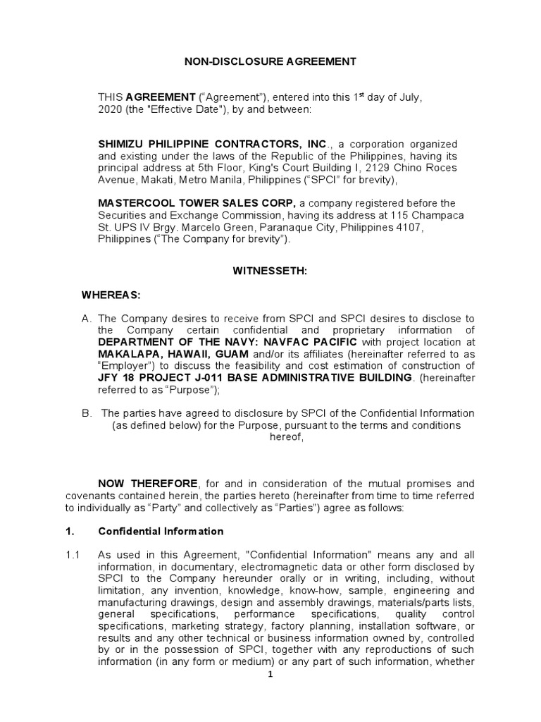 NDA for Construction Collaboration | PDF | Indemnity | Arbitration