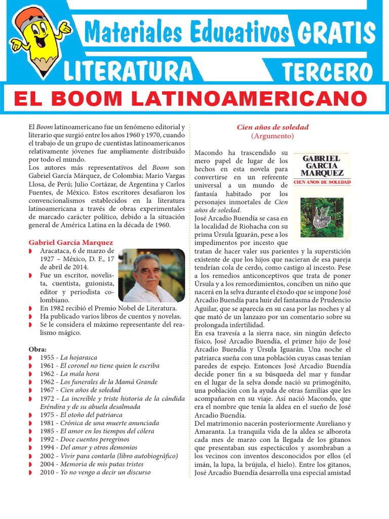 El Boom Latinoamericano para Tercer Grado de Secundaria PDF | PDF ...