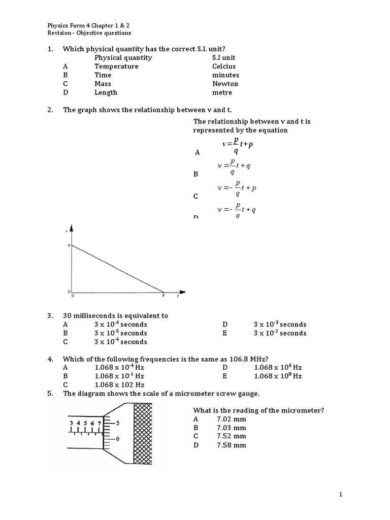 Physics F4 Chap2 Objective | PDF | Collision | Momentum