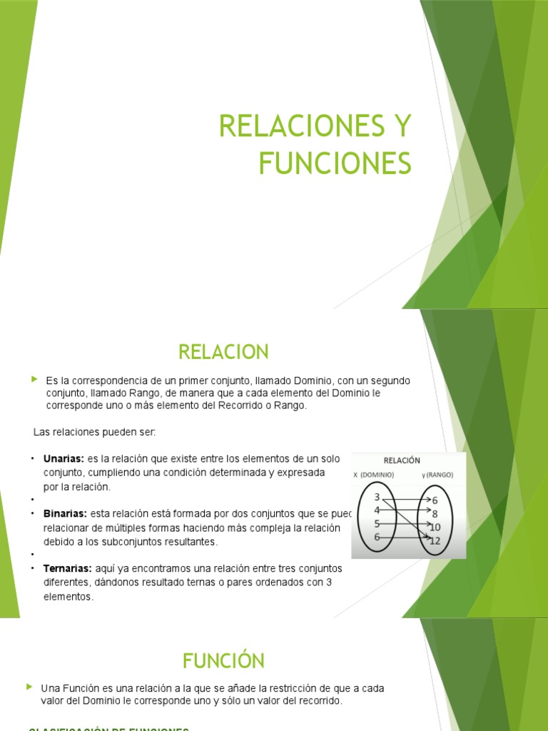 Relaciones y Funciones | PDF | Función (Matemáticas) | Enseñanza de matemática