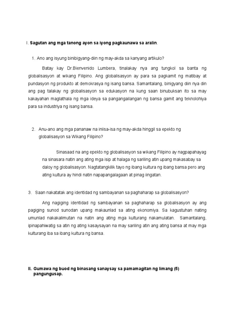 Worksheet 1 | PDF