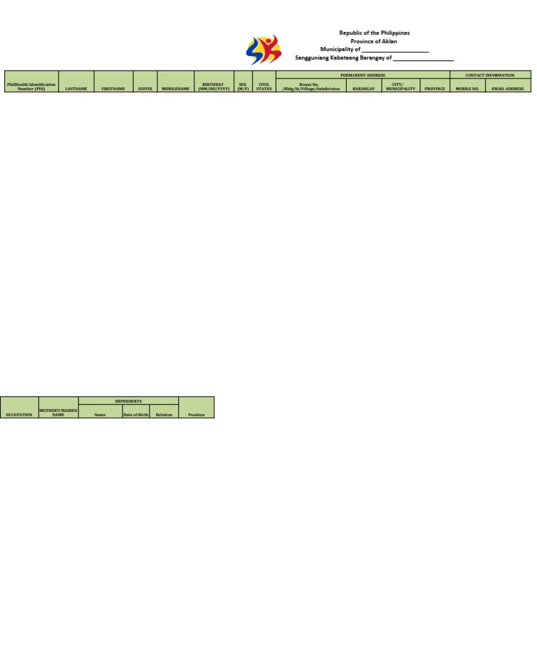 Philhealth Template | PDF