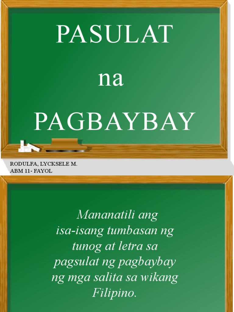 Pasulat Na Pagbaybay | PDF