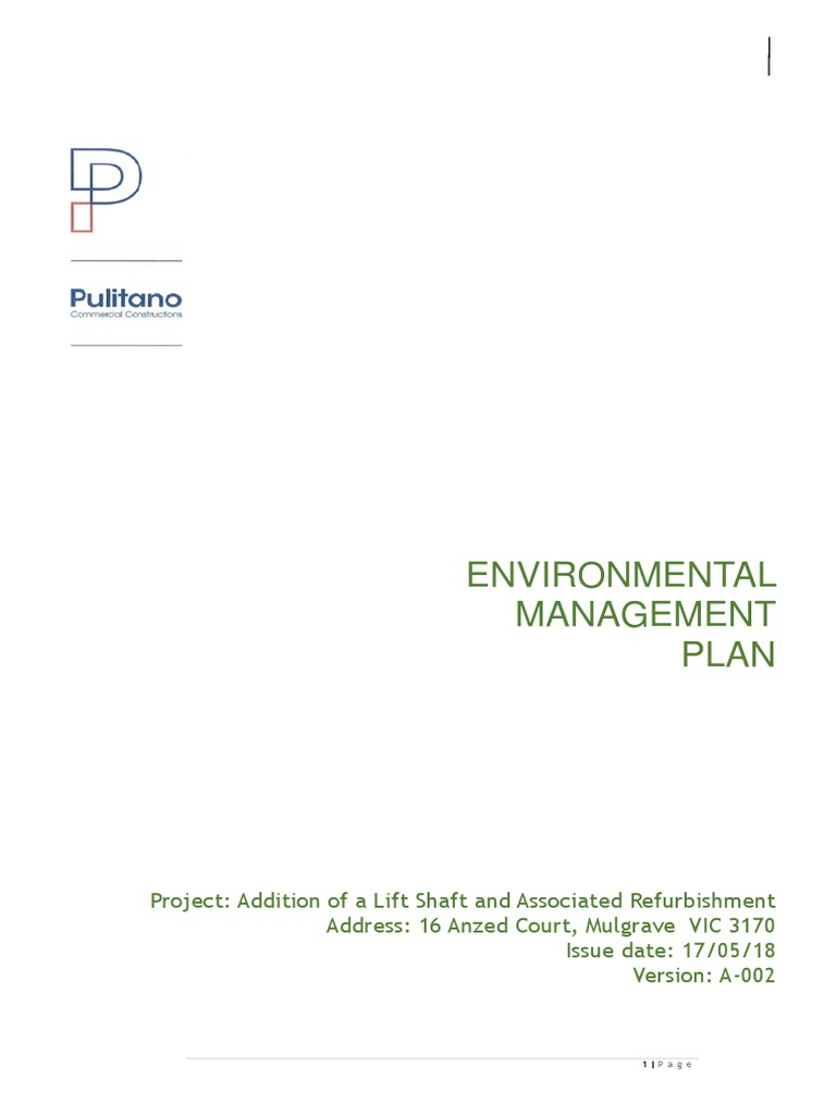 Environmental Management Plan | PDF | Dangerous Goods | Environmental ...