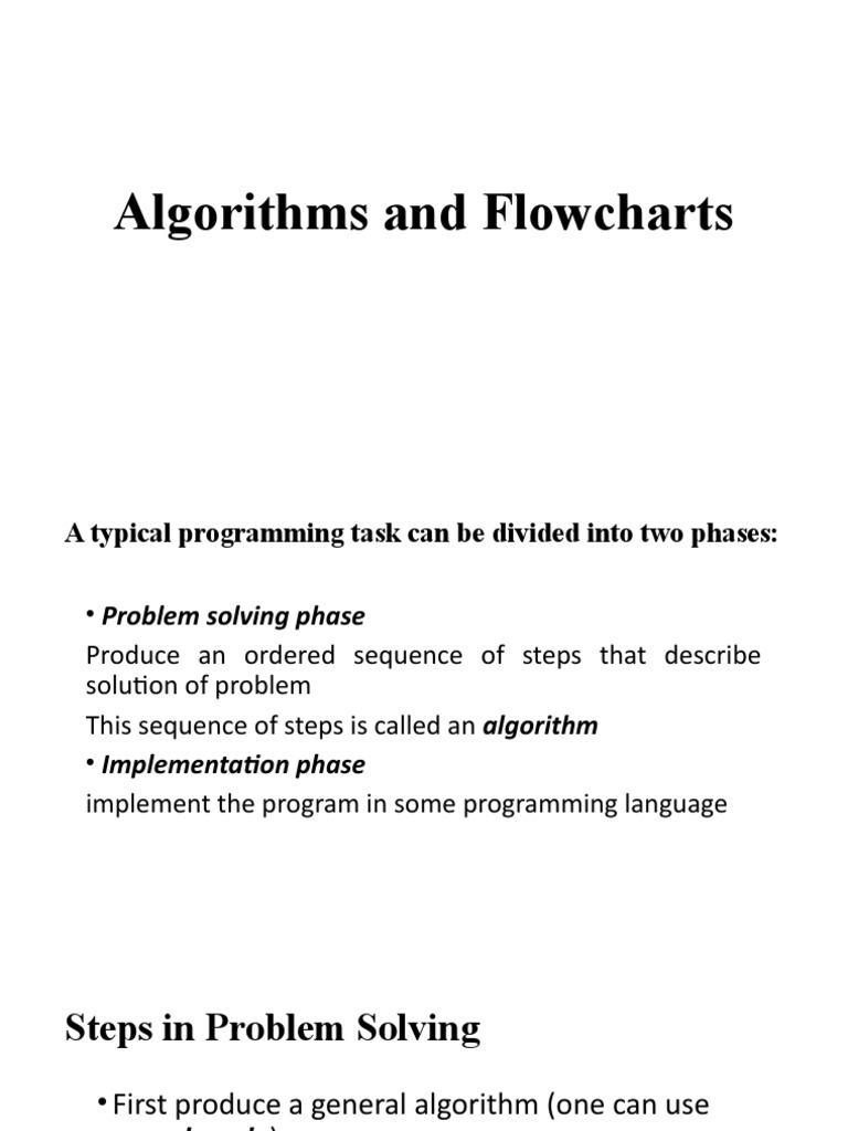Algorithms and Flowcharts | PDF | Algorithms | Computer Programming Algorithms and Flowcharts | PDF | Algorithms | Computer Programming