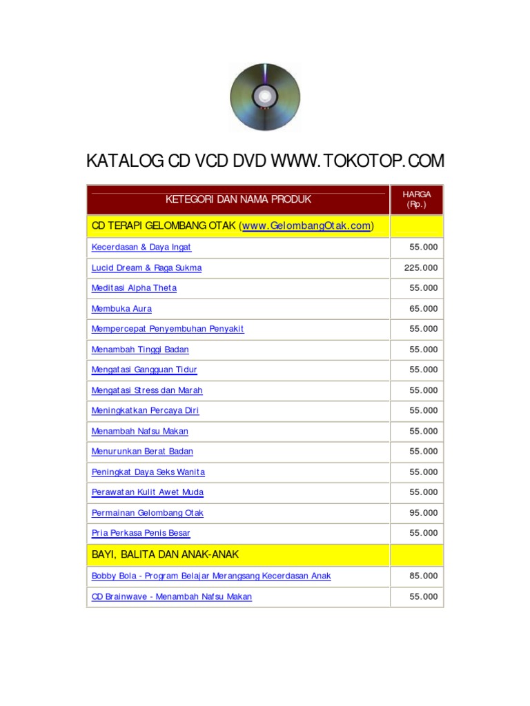 Katalog DVD Hipnotis Dan Sulap | PDF