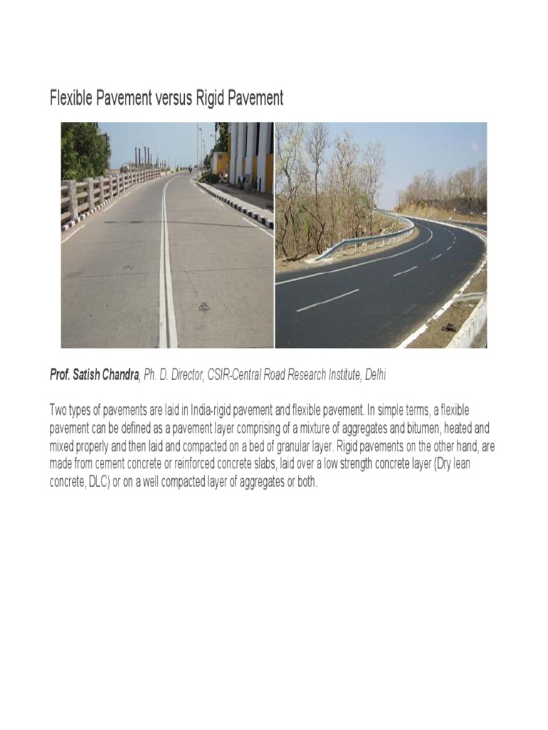 Flexible Pavement vs. Rigid Pavement | PDF | Road Surface | Asphalt