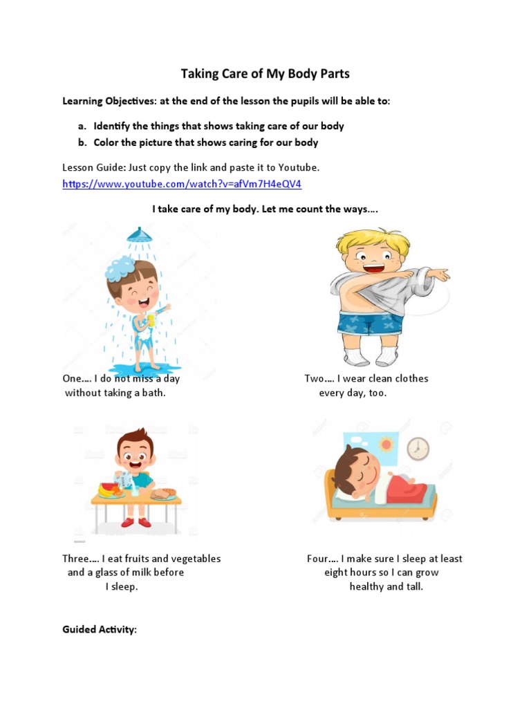 Taking Care of My Body Parts | PDF