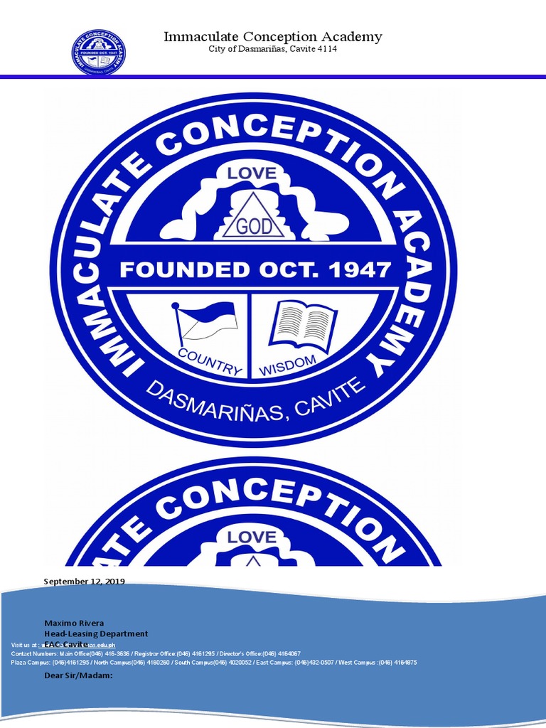 Immaculate Conception Academy Logo