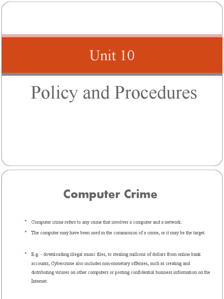 Policy and Procedures | PDF | Computer Forensics | Cybercrime