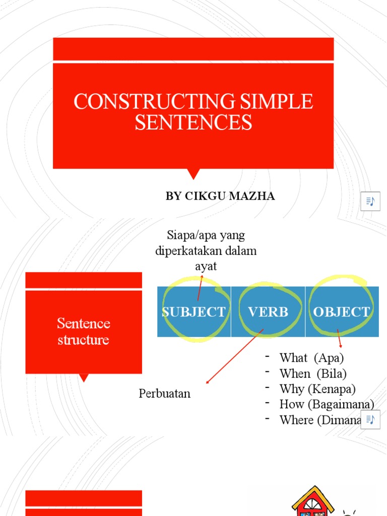 CONSTRUCTING SIMPLE SENTENCE - Lesson 1 | PDF | Object (Grammar ...