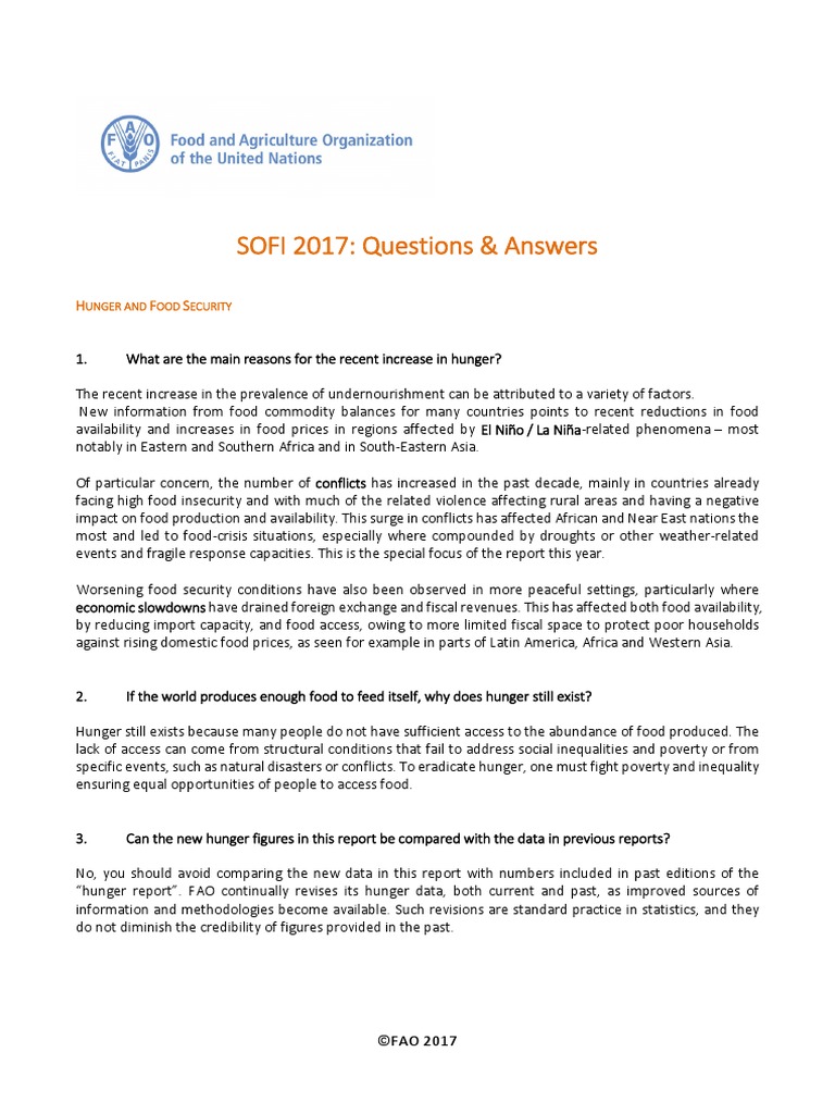 SOFI 2017: Questions & Answers: Unger and OOD Ecurity | PDF | Food ...