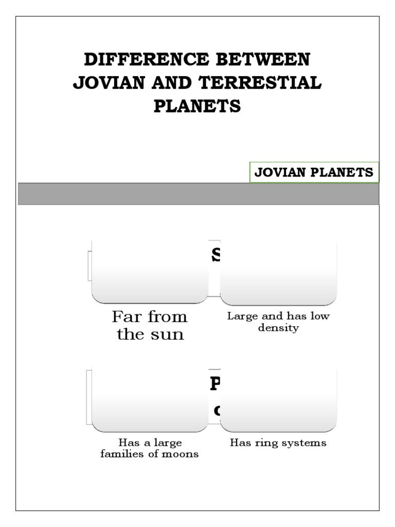 Jovian vs Terrestrial Planets Explained | PDF
