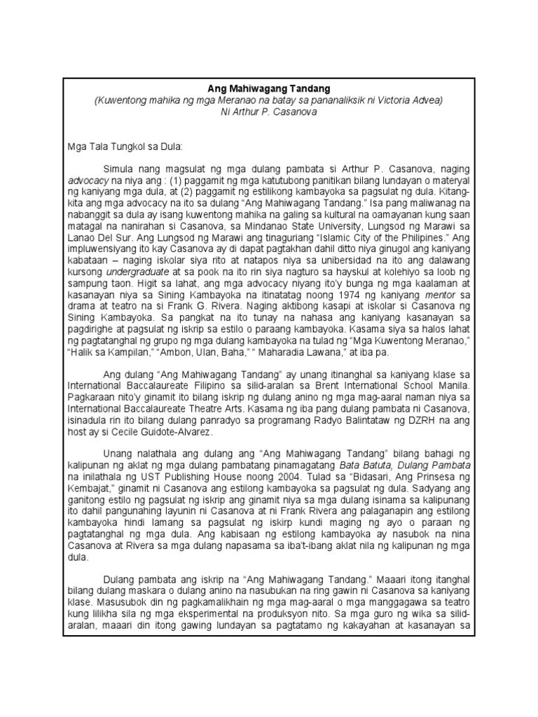 Ang Mahiwagang Tandang | PDF