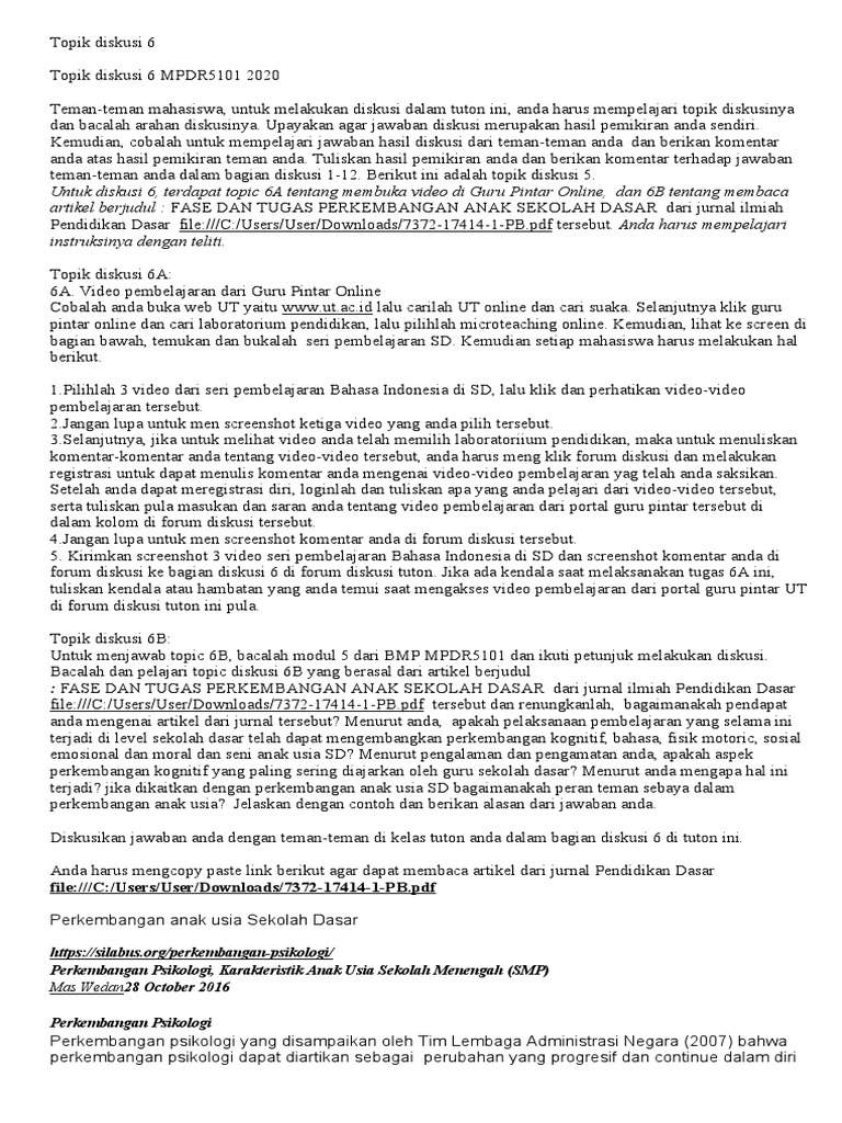 Topik Diskusi 6 | PDF