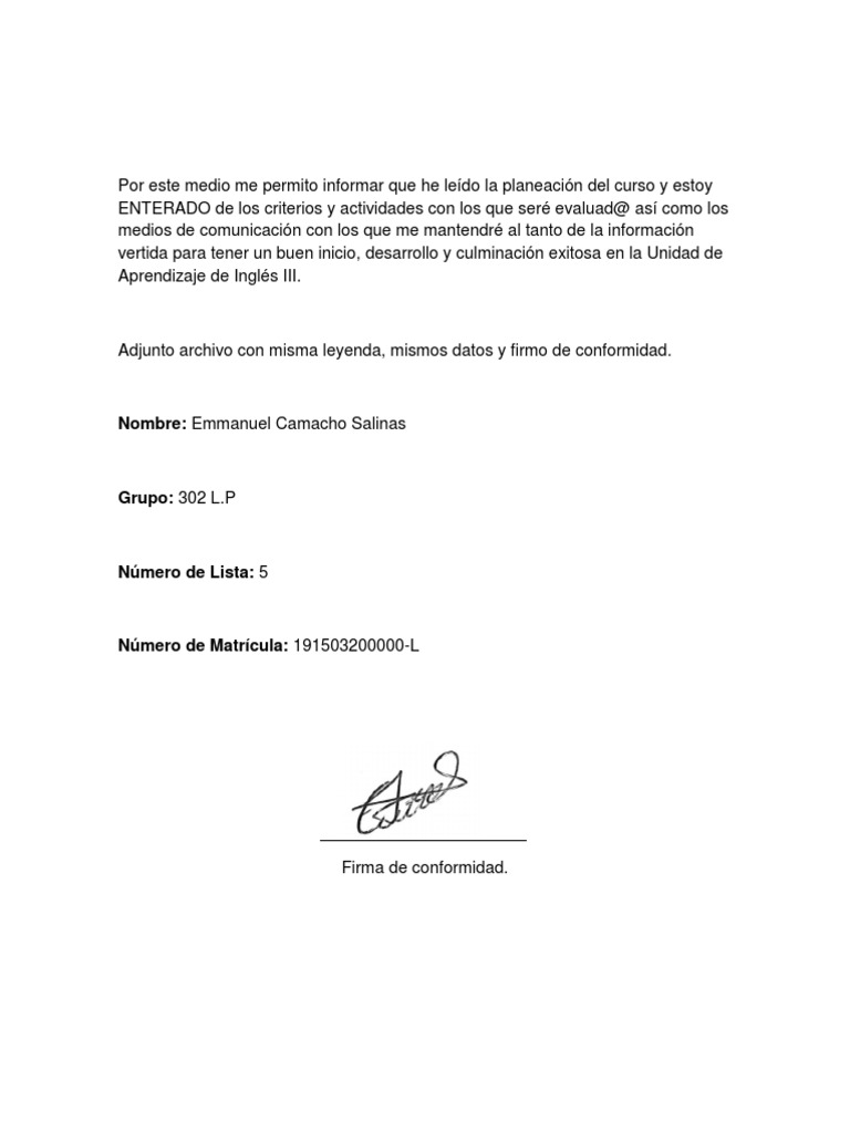 5 Emmanuel. FIRMA DE ENTERADO | PDF