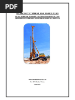 Method Statement For Bored Pile Construction | PDF | Deep Foundation | Concrete