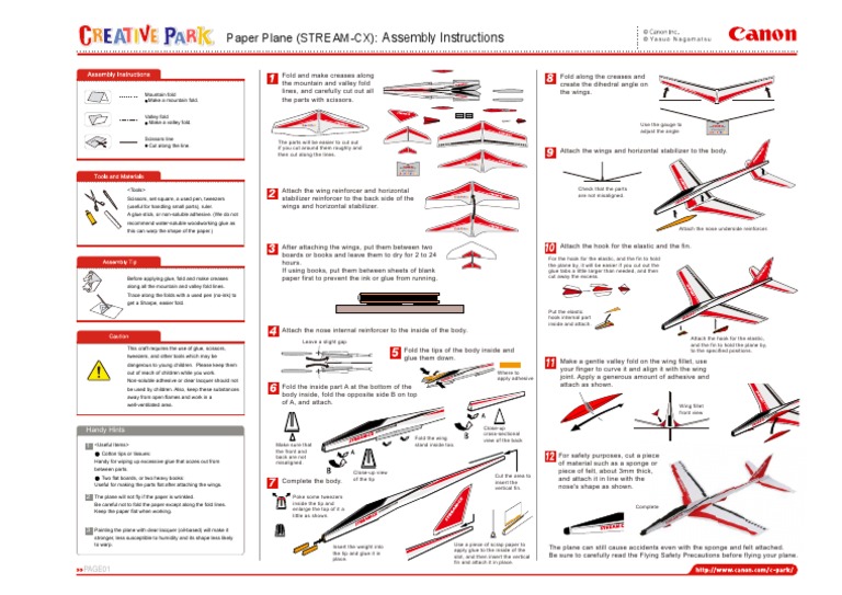 Laminated Paper Plane 2 Instruction | PDF | Adhesive | Nature
