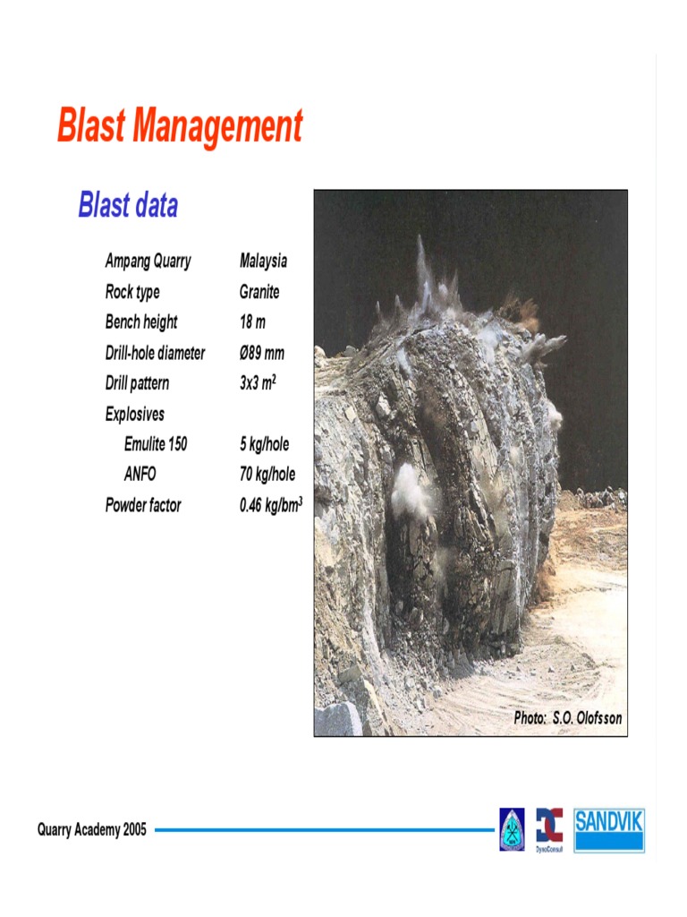 Blast Management | PDF | Density | Rock (Geology)