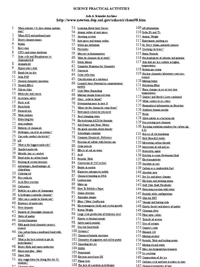 Ask A Scientist | PDF | Chemical Reactions | Chemistry
