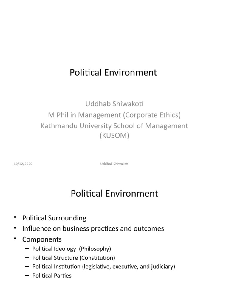 Unit-3 Political-Legal Environment | PDF | Business | Government
