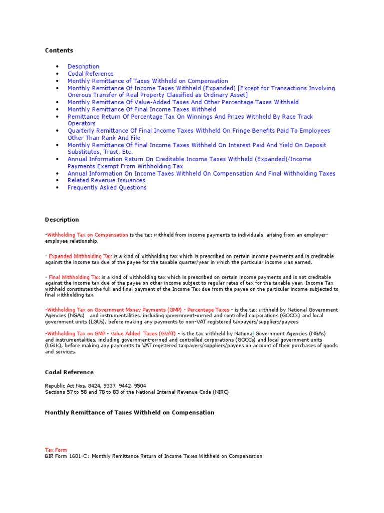 BIR - Invoicing Requirements | PDF | Withholding Tax | Income Tax In ...