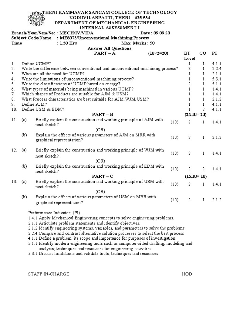 UCMP Int 1 | PDF | Machining | Engineering