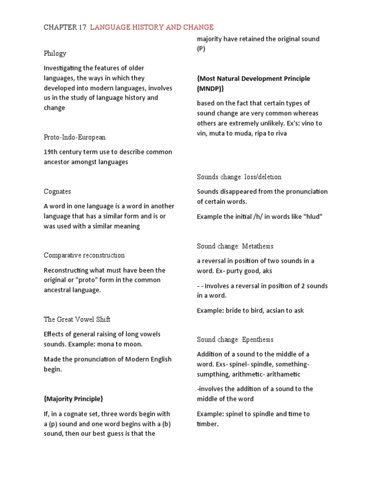 Language, History and Change | PDF | Word | English Language