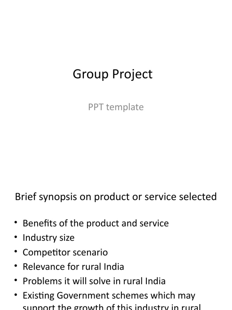 Group Project: PPT Template | PDF