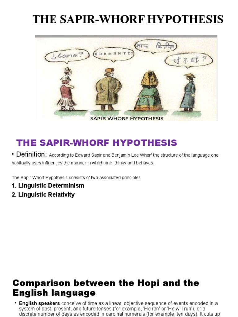 Understanding the Sapir-Whorf Hypothesis | PDF