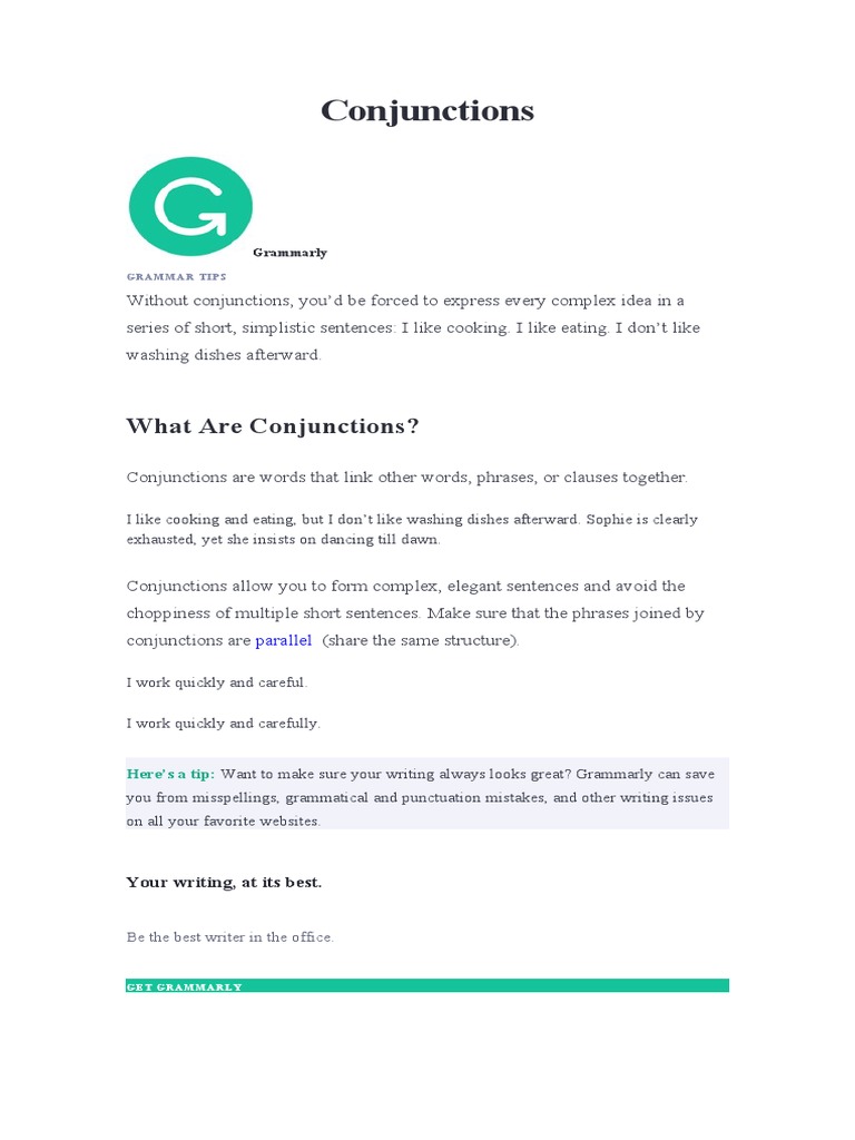 What Are Conjunctions? | PDF | Semantics | Syntax