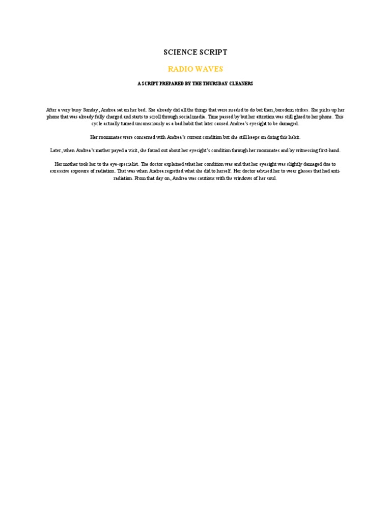 Radio Waves: Science Script | PDF