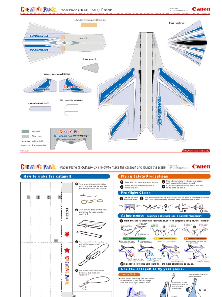 Laminated Paper Plane Saber Pattern | PDF | Arrow | Nature