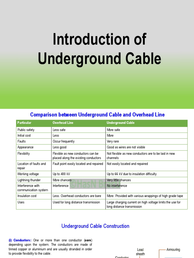 Introduction of Underground Cable | Download Free PDF | Insulator ...