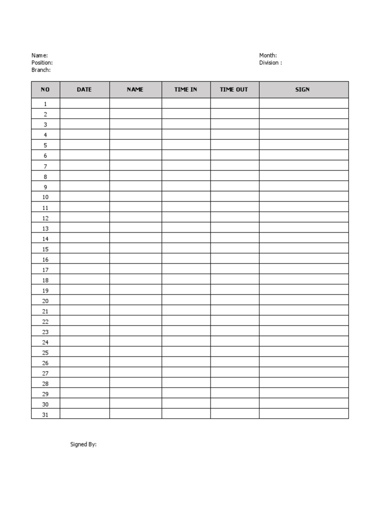 Form Absen Manual | PDF