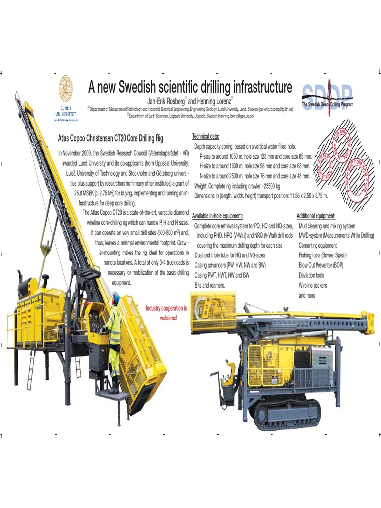A New Swedish Scientific Drilling Infrastructure: Atlas Copco ...