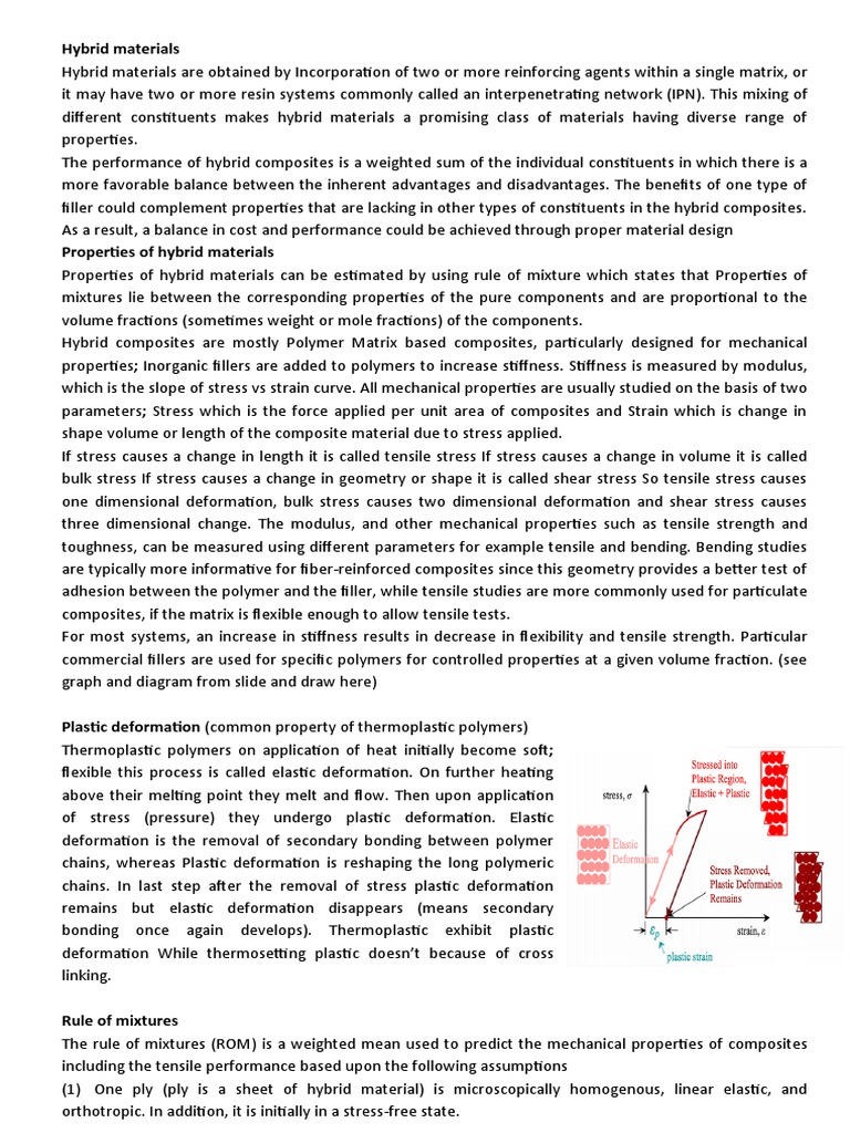 Understanding Hybrid Materials and Properties | PDF | Composite ...
