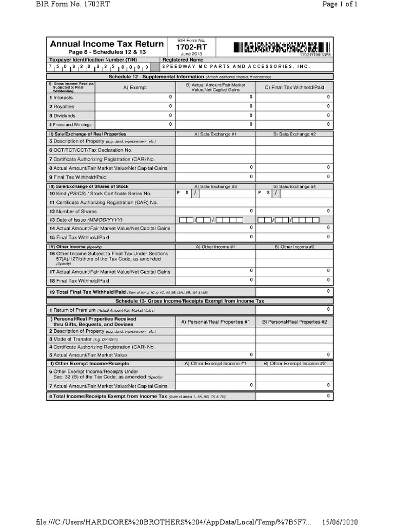 SPEEDWAY 1702 RT p8 PDF | PDF